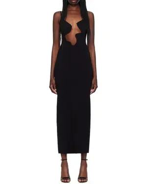 Christopher Esber Cutout Knitted Maxi Dress - Black