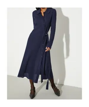 MAXCO. Max&co. Ribbed Belted Shirt Dress