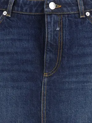 Dolce & Gabbana Frayed Hem Mini Denim Skirt - Blue