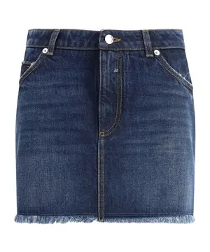 Dolce & Gabbana Frayed Hem Mini Denim Skirt - No