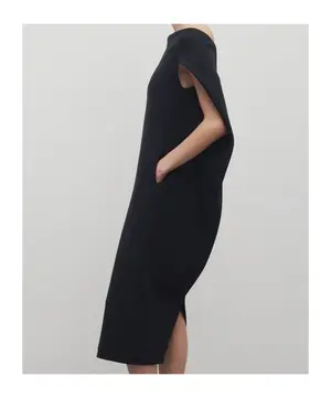 THE ROW Off-the-shoulder Midi Dress With Pleated Back
