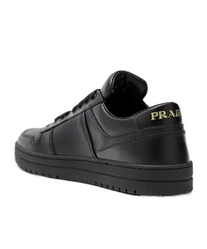 Prada Downtown Round-toe Perforated Sneakers - Black