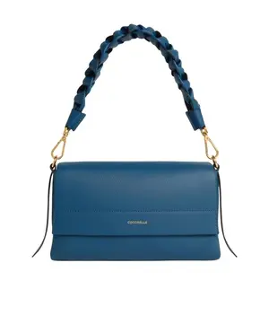 COCCINELLE Boheme Grana Double Small Shoulder Bag - Deep Blue