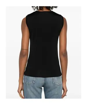 Alexander McQueen Logo Detailed Mesh Tank Top