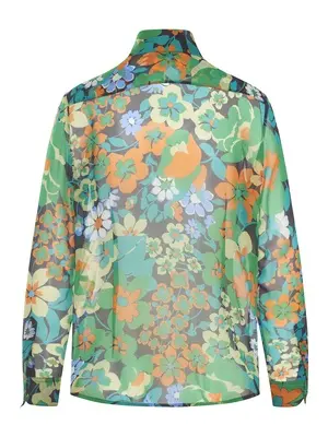 Celine Long Sleeve Shirt With Graphic Floral Print