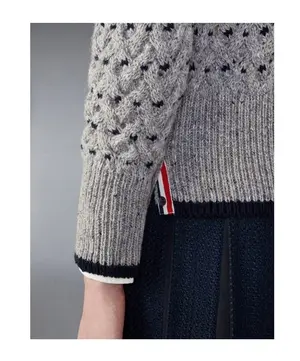 Thom Browne V-neck Knitted Cardigan With Signature Striping