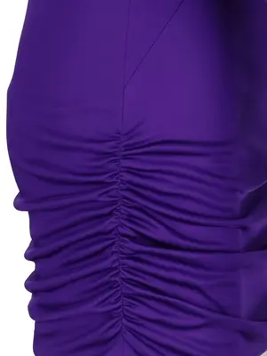Versace Slash Cut-out Long-sleeved Mini Dress - Purple
