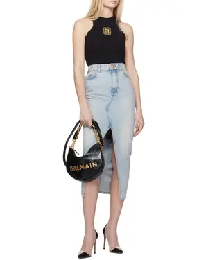 Balmain 1945 Soft Moon Shoulder Bag