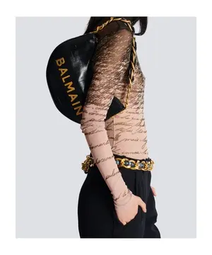 Balmain 1945 Soft Moon Shoulder Bag