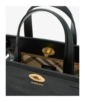 Burberry Mini Cotswolds Embossed Tote Bag