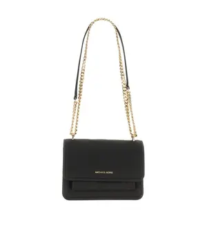 Michael Kors Claire Logo Lettering Shoulder Bag - Black