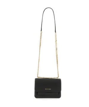 Michael Kors Claire Logo Lettering Shoulder Bag - Black