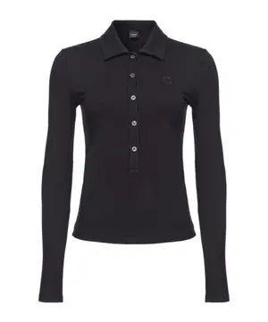Pinko Long Sleeve Collared Shirt With Logo Embroidery