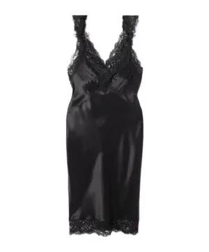 Saint Laurent Sleeveless Lace Dress - Black