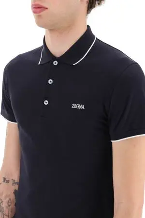 Zegna Short-sleeved Polo Shirt - Black