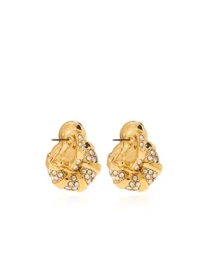 LANVIN Embellished Knot Detail Earrings - Multicolor