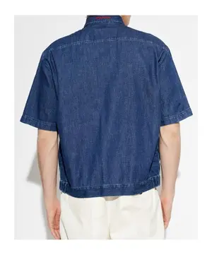 Dsquared2 Plaid Patterned Buttoned Denim Shirt - Multicolor