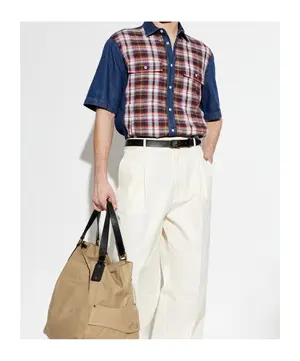Dsquared2 Plaid Patterned Buttoned Denim Shirt - Multicolor
