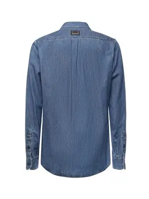 Dolce & Gabbana Dolce Gabbana Logo Plaque Denim Shirt