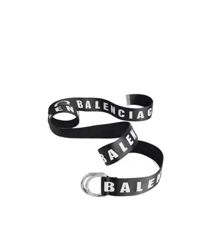 Balenciaga D-ring Belt - Black/white