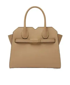 VALEXTRA Milano Mini Top Handle Bag - Brown