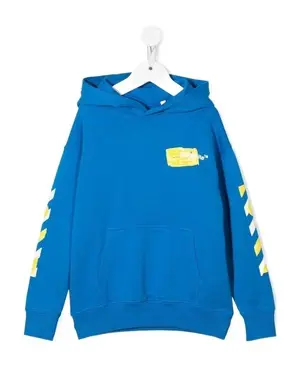 Off-White Diag-stripe Cotton Hoodie