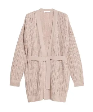 MAX MARA Max Mara Balzac Belted Long-Sleeved Cardigan