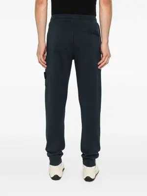 Stone Island Logo Patch Drawstring Trousers - Blue