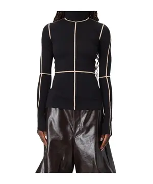 MAISON MARGIELA High Neck Jumper With Contrast Stitching