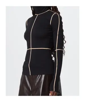 MAISON MARGIELA High Neck Jumper With Contrast Stitching