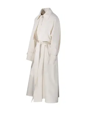 Herno Belted Trench Coat - Ivory