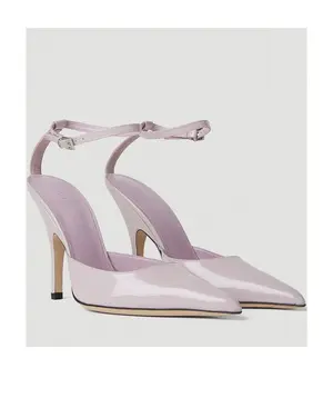 By Far Eliza 75mm Pointed-toe Pumps - Gray