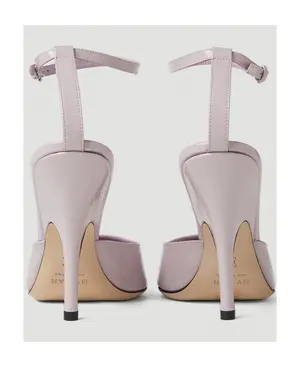 By Far Eliza 75mm Pointed-toe Pumps - Gray