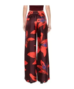 Alexander McQueen Floral Printed Wide-leg Trousers