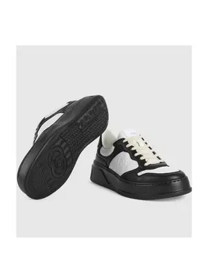 Gucci Gg Embossed Lace-up Sneakers