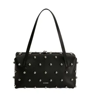 JIL SANDER Small Goji Pillow Studded Tote Bag - Black