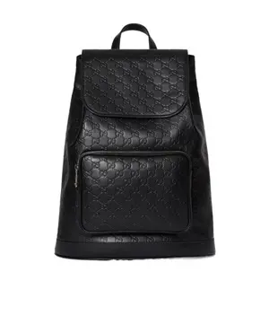 Gucci Gg Emblem Medium Backpack - Black