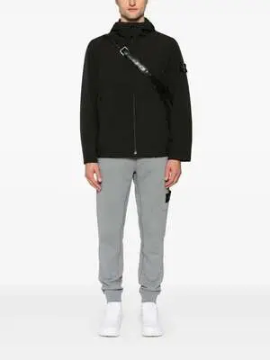 Stone Island Logo Patch Hooded Zip-up Jacket