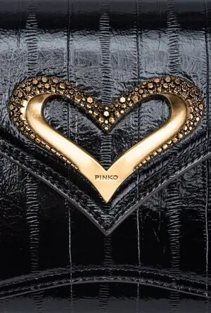 Pinko Heart Plaque Shoulder Bag