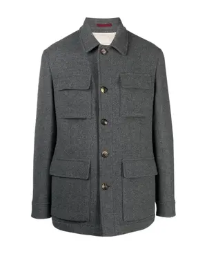 Brunello Cucinelli Wool Single-breasted Shirt Jacket