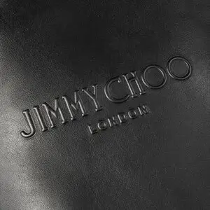 JIMMY CHOO Logo Embossed Top Handle Tote Bag