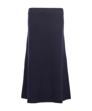 JIL SANDER A-line Knitted Midi Skirt - Black