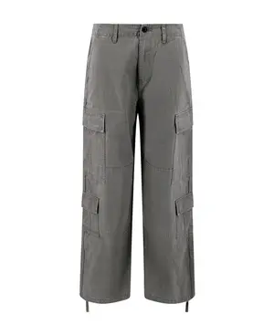 StÜssy Belt-loop Casual Pants With Drawcord Hem - Gray