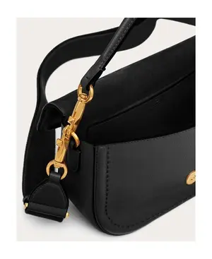 Valentino Garavani Alltime Foldover Top Crossbody Bag With Metal V Logo