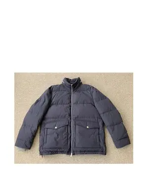 Brunello Cucinelli Stand Collar Zip-up Cotton Jacket With Logo Detail