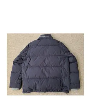 Brunello Cucinelli Stand Collar Zip-up Cotton Jacket With Logo Detail