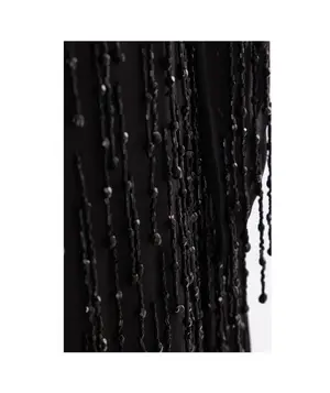 Blumarine Beaded Tasseled High-neck Dress