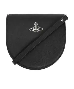 VIVIENNE WESTWOOD Sarah Leather Crossbody Bag - Black