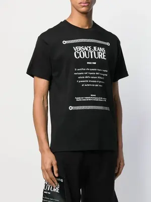 Versace Logo T-shirt With Round Neck