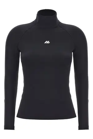 Balenciaga High-neck Long Sleeve Top - Black
